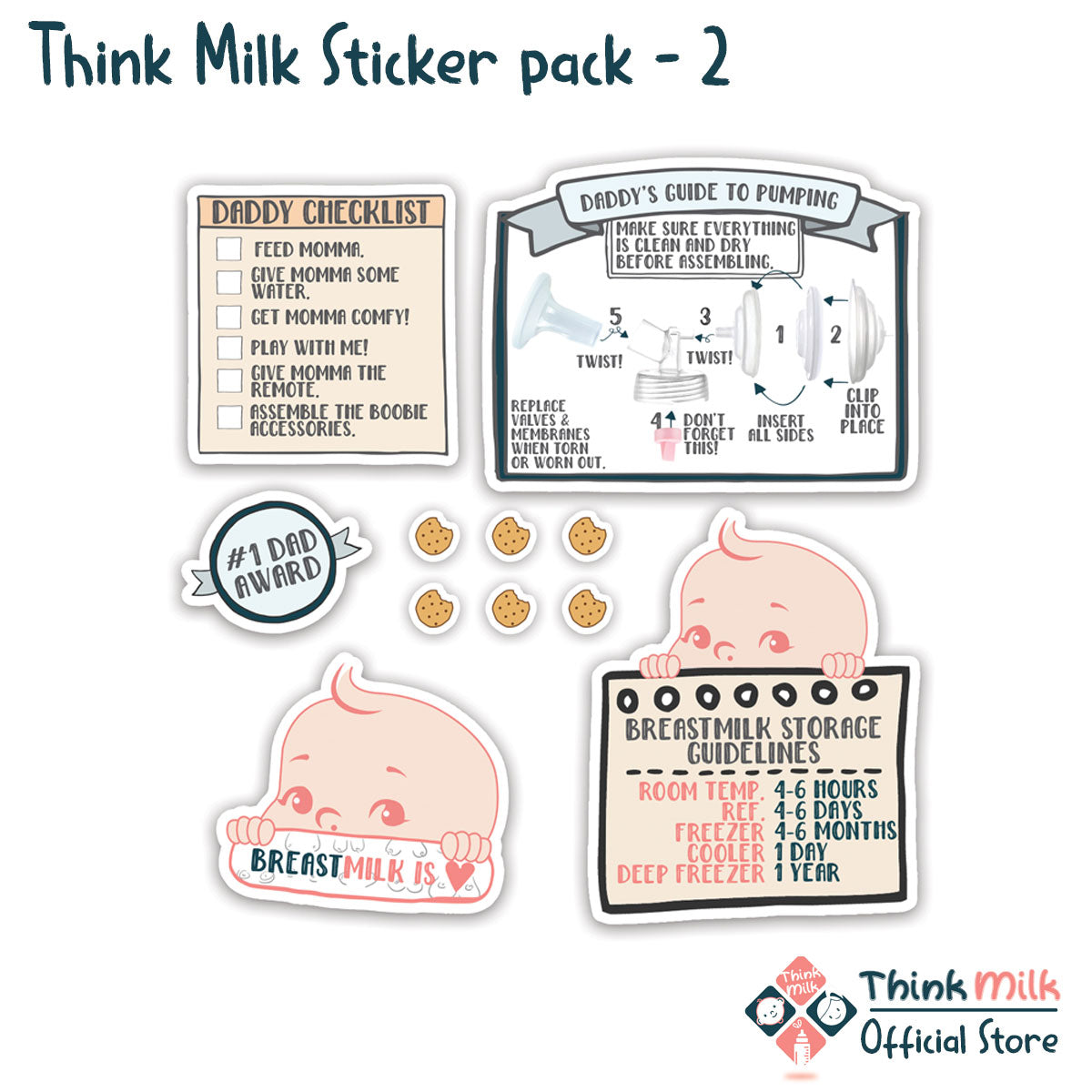 Think Milk Breastfeeding Sticker Pack – Think Milk PH