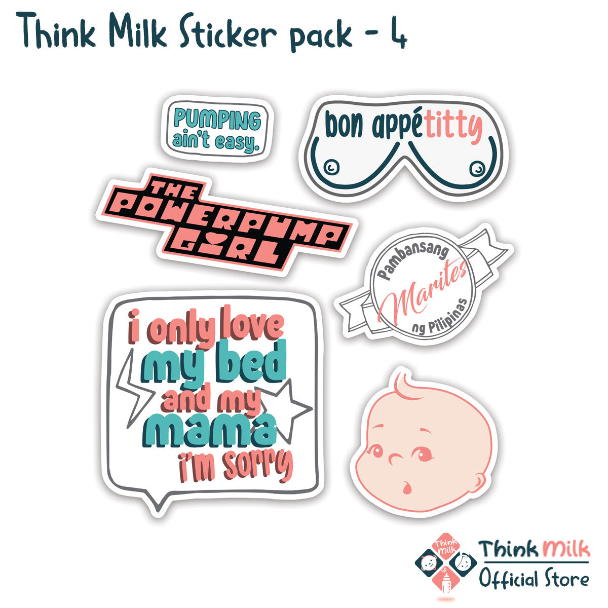Think Milk Breastfeeding Sticker Pack – Think Milk PH